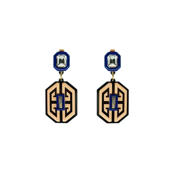 GISSA BICALHO Acrylic Pendant Earrings - Yellow