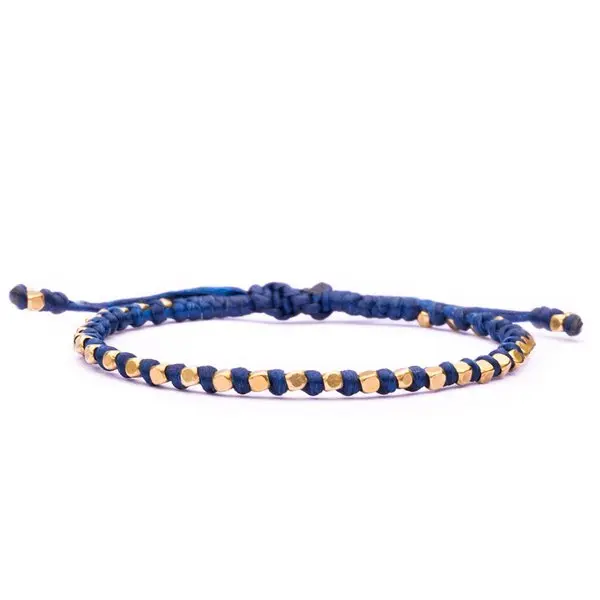 HARBOUR UK Sussex Brass Rope Bracelet - Blue