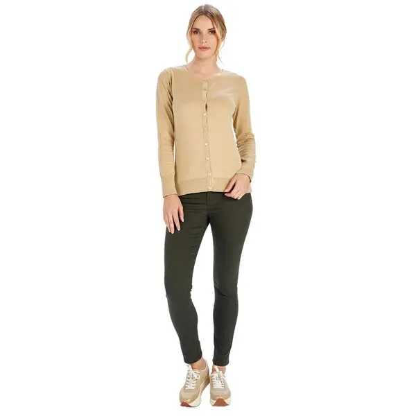 PERALUNA Mila O-neck Cotton Cardigan