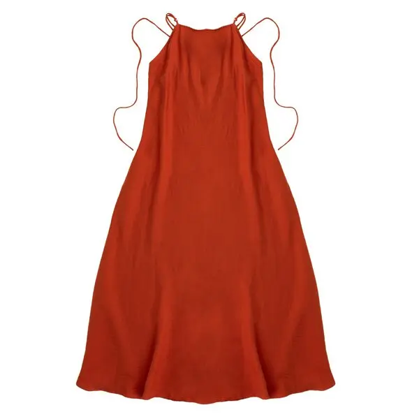LO NEEL Flowy Summer Dress - Orange