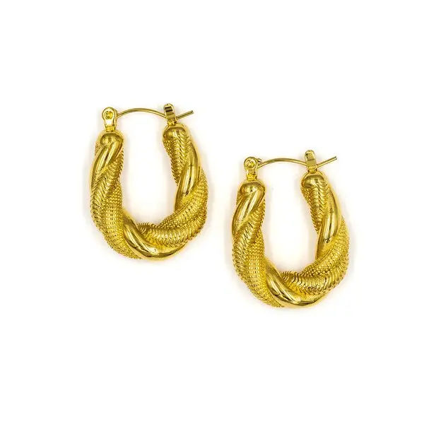 SUPERDIVAJEWELLERY Croissant Hoop Earrings - Gold