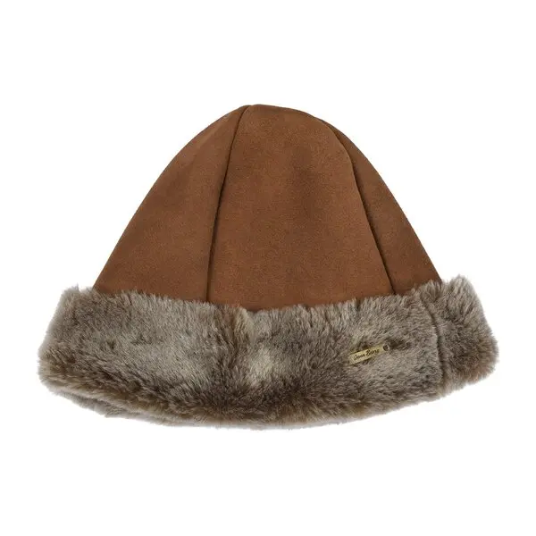 OWEN BARRY Sheepskin Beanie Hat - Brown