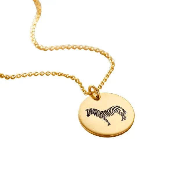 POSH TOTTY DESIGNS Yellow Plated Zebra Necklace - Gold