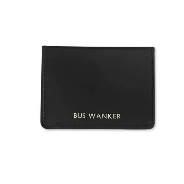VIDA VIDA Leather Travel Card Holder Bus Wanker - Black