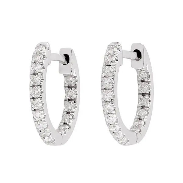 ARTISAN Diamond Huggie Earrings In 10k Gold
