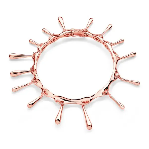 LUCY QUARTERMAINE Drop Short Bangle - Rose Gold