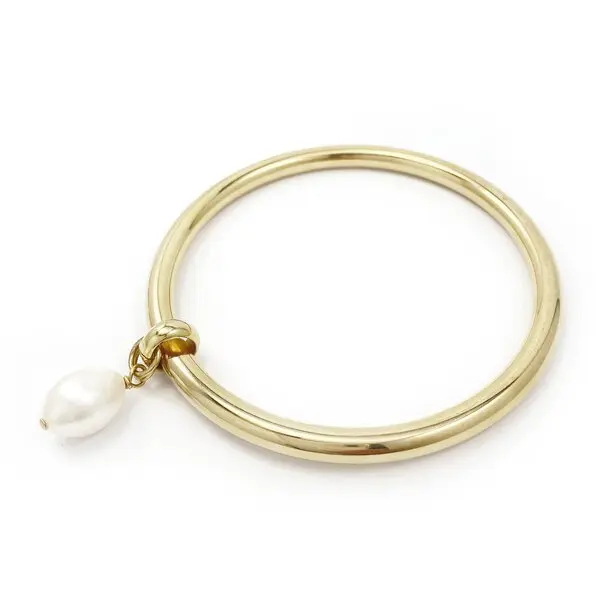 BIKO Pearl Drop Bangle - Gold