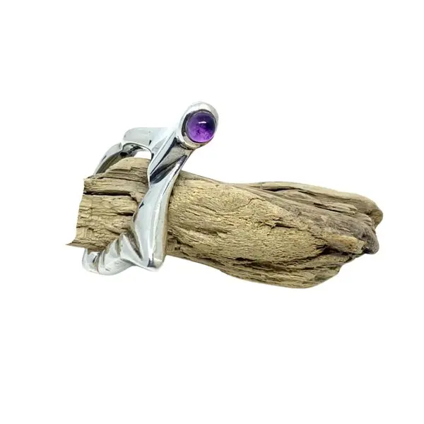 TG-JEWELLERY BY TAMARA GERVASIO Pyramid Sterling Silver Ring - Silver/pink