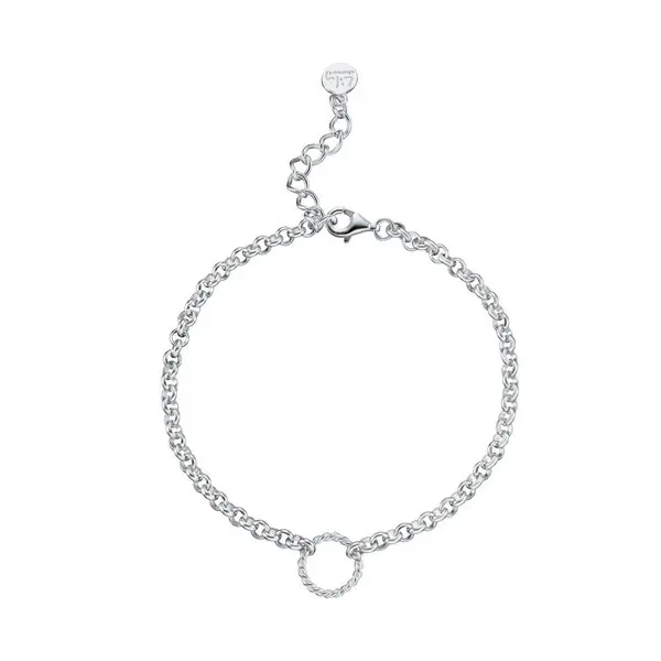 LILY CHARMED Sterling Eternity Twist Charm Bracelet - Silver