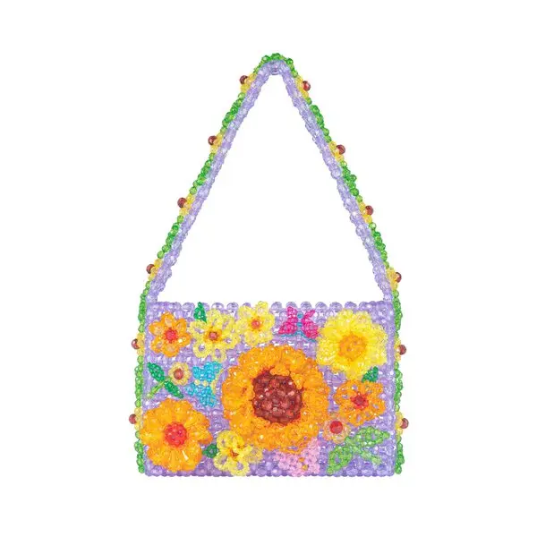 TILLIE BEADS Sunflower Floral Mini Beaded Bag
