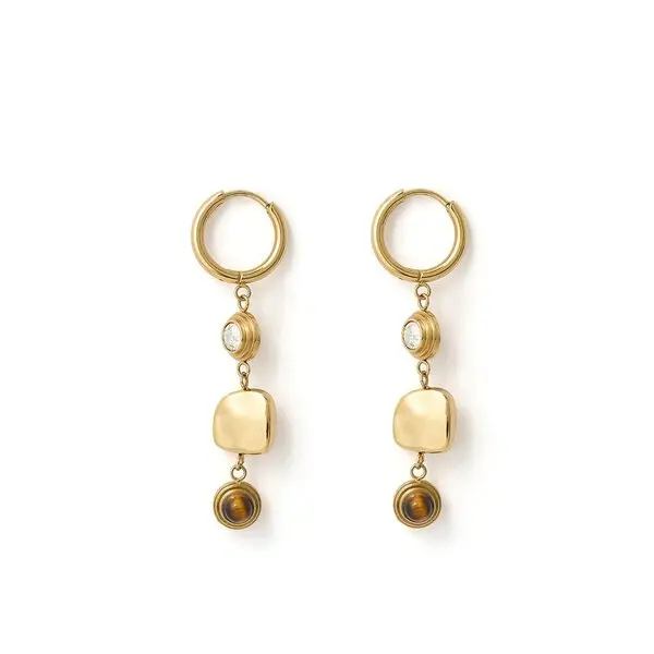 ARMS OF EVE Indie Gold Earrings - Gold/brown