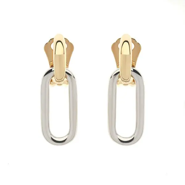 EMMA HOLLAND JEWELLERY Two Tone Drop Charm Clip-on Earrings - Gold/silver