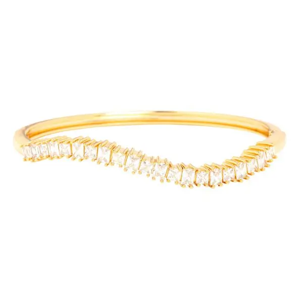 UCHI & SOTO Nami Stone Wave Bangle - Gold