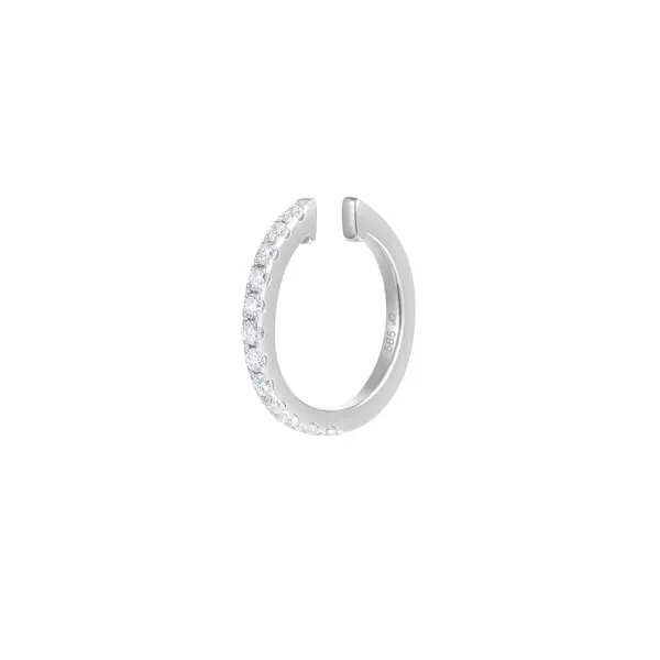 DYAMKA Paved Diamond Earcuff - Silver