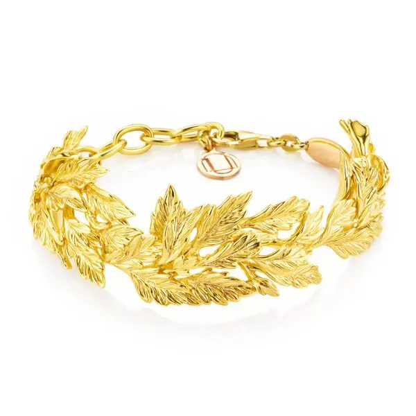 UNALOE Vermeil Leaf Bracelet - Gold