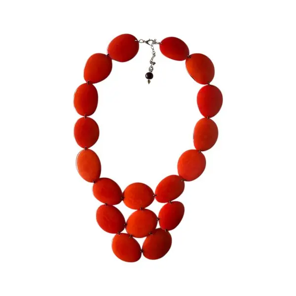 SHAMUK Tagua Seed Necklace - Orange