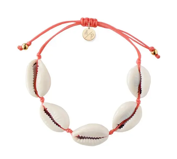 ADRIANA PAPPAS DESIGNS Natural Shell Adjustable Bracelet - Orange