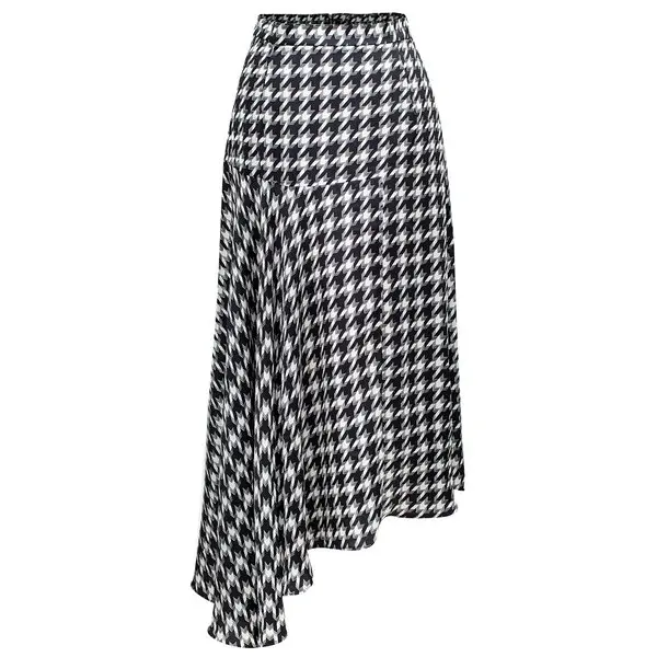 SMART AND JOY Houndstooth Print Skirt