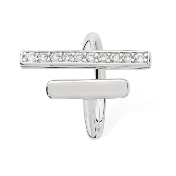 LUCY QUARTERMAINE Double Key Ring - Silver
