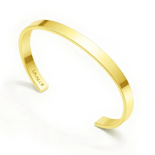 UNALOE Plated Open Cuff Bracelet - Gold