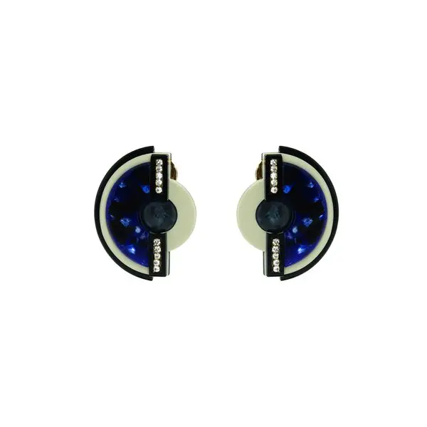 GISSA BICALHO Nebula Acrylic Earrings - Blue