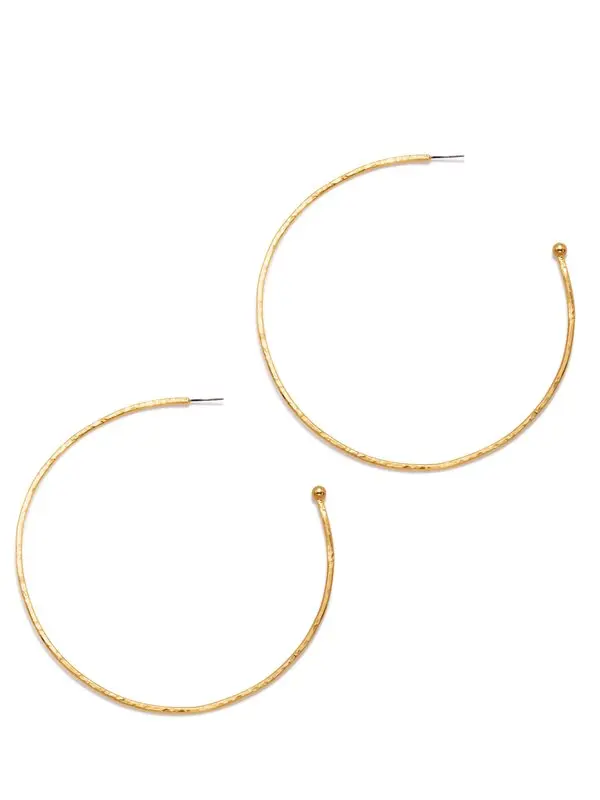 JAREDJAMIN Hand-hammered Hoop Earrings - Gold