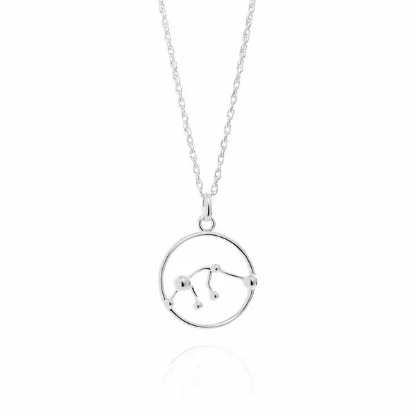 YASMIN EVERLEY JEWELLERY Aquarius Astrology Necklace - Silver