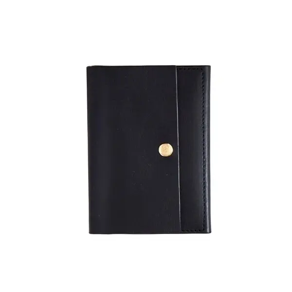 VIDA VIDA Luxe Leather Passport Holder - Black