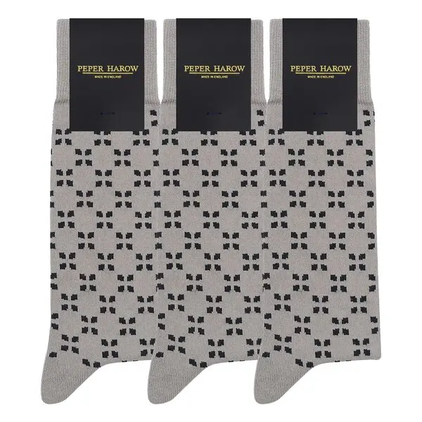 PEPER HAROW - MADE IN ENGLAND Cambridge Socks Bundle - Grey