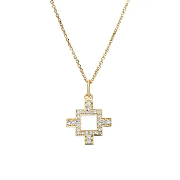 SHEIDA FARROKHI Flower Pendant In 18k Yellow Gold With Diamonds - Gold/yellow