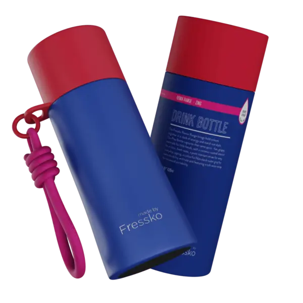 Fressko Play 420ml/14oz Water Bottle, Ceramic Zing - Blue