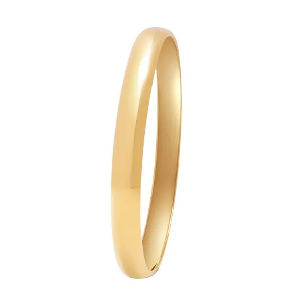 NIALAYA JEWELRY Classic 8mm Round Bangle - Gold