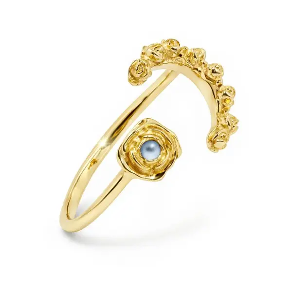UNALOE Moon Rose Bracelet In Vermeil - Gold