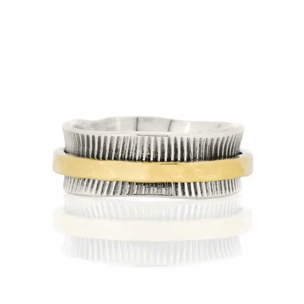 CHARLOTTE'S WEB JEWELLERY Let It Flow Silver Spinning Ring - Gold