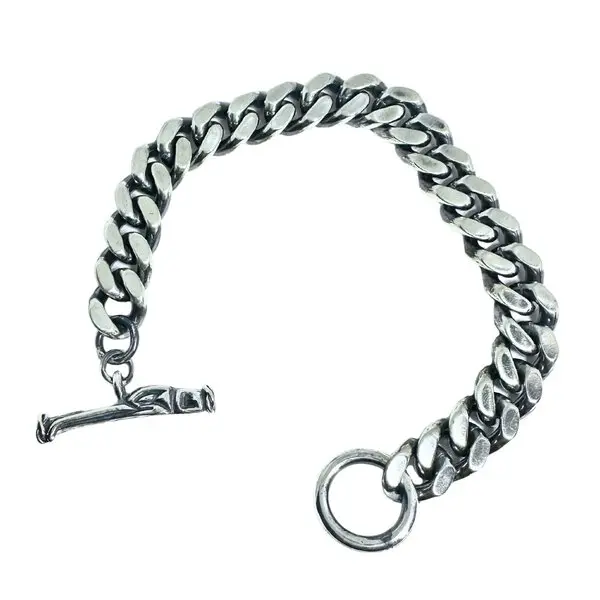 TG-JEWELLERY BY TAMARA GERVASIO Celtic Bird Sterling Silver Curb Chain Bracelet - Silver/black