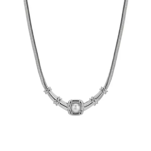 SEREIA OFFICIAL Odette Pearl Pendant Necklace - Silver