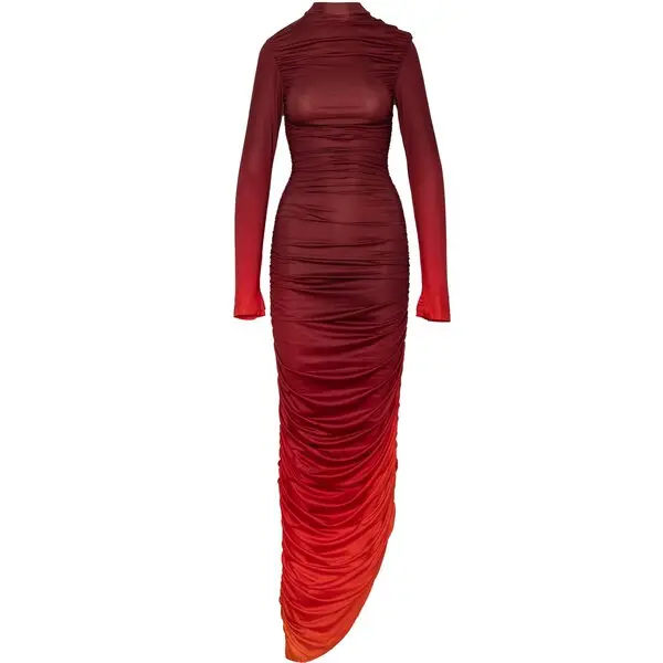 OFUURE Ruched Maxi Knit Dress