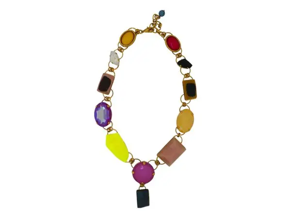 VICKISARGE Necklace With Crystals And Acrylic Stones - Blue