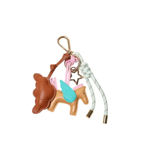 POP UPS BRAND Boat Rope Key Chain With Charms - Beige/brown/green