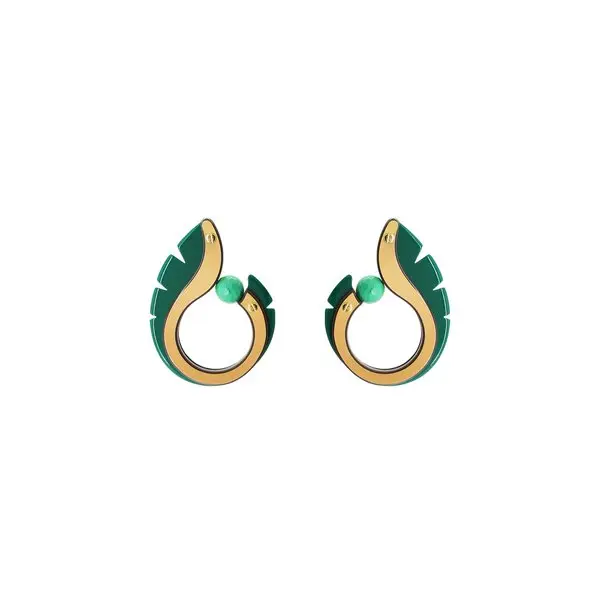 GISSA BICALHO Hoop Earrings - Green