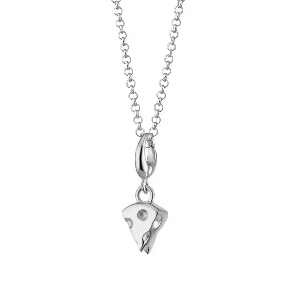 LILY CHARMED Sterling Cheese Slice Charm Necklace - Silver