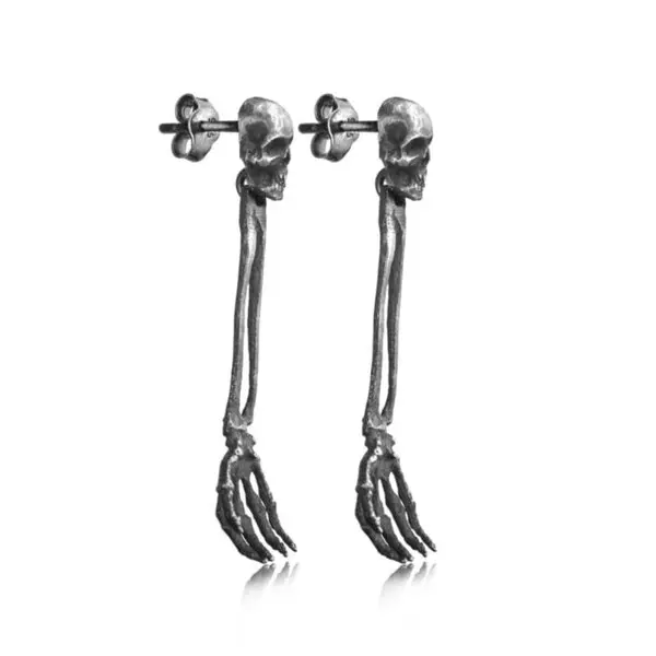 THE JEWELLERY STORE LONDON Mystic Hand Dangle Earrings - Black/silver
