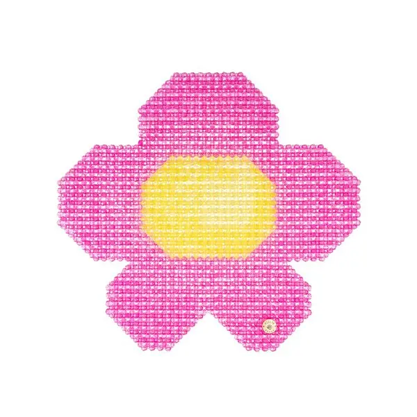 TILLIE BEADS Table Tale Sparkling Daisy Placemat - Pink