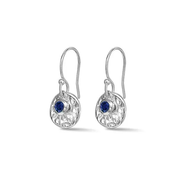 DOWER & HALL Sterling Sapphire Drop Earrings - Silver