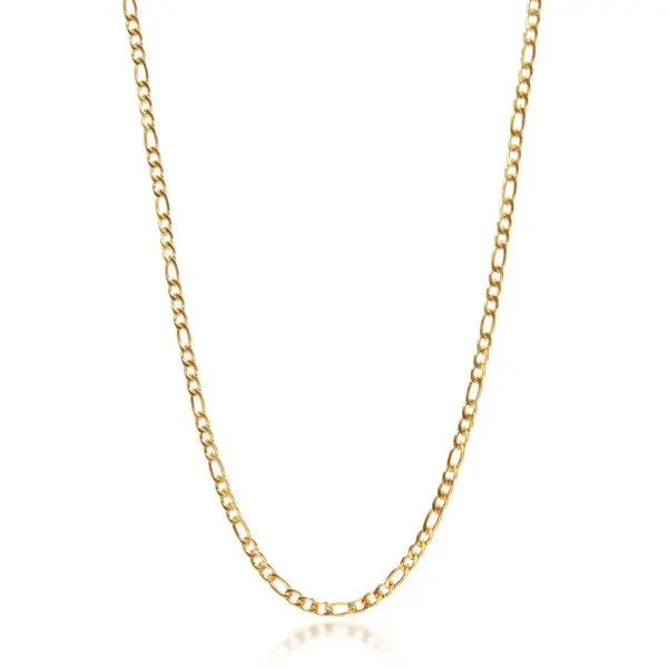 NIALAYA JEWELRY 3mm Figaro Chain - Gold