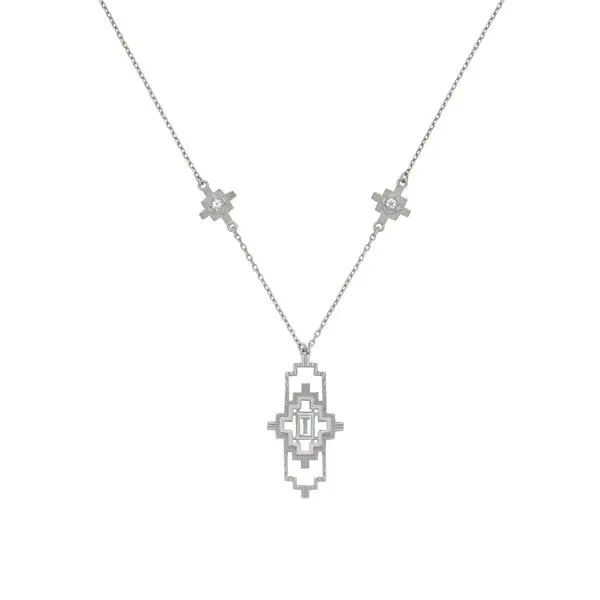 ZOË & MORGAN Munay Aquamarine Necklace - Silver