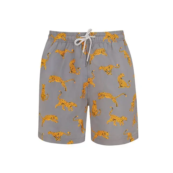 ROBERT & SON BEACHWEAR LTD Printed Swim Shorts - Grey