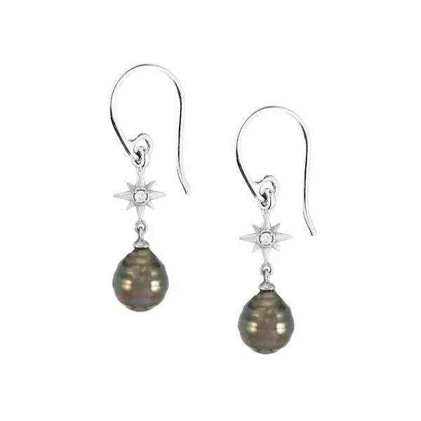 DOWER & HALL Gold Diamond And Pearl Drop Earrings - White