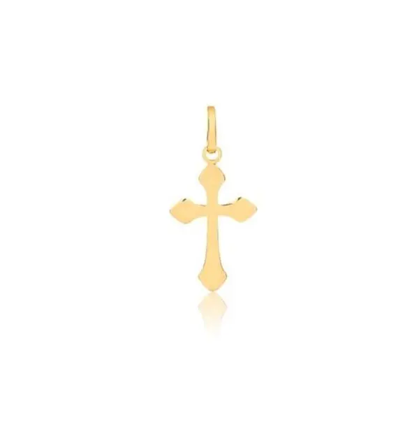 SOLIO JEWELLERY 18k Solid Gold Cross Pendant - Gold/yellow