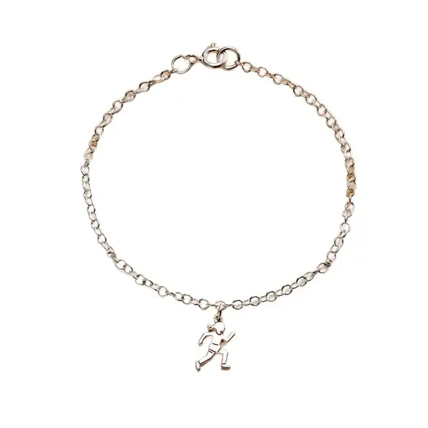POSH TOTTY DESIGNS Sterling Female Runner Dinky Charm Bracelet - Silver
